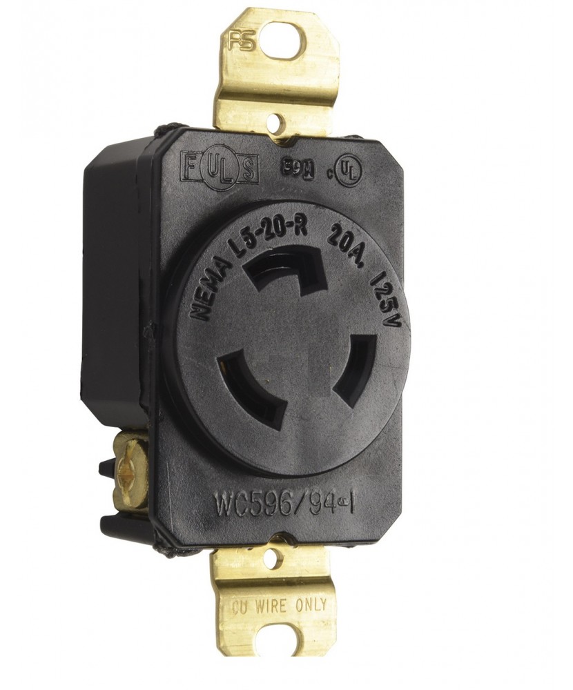 GRUPO DE BIASE - TOMA DE SEGURIDAD 2P+T 20A MEDIA VUELTA EMB 125V L...