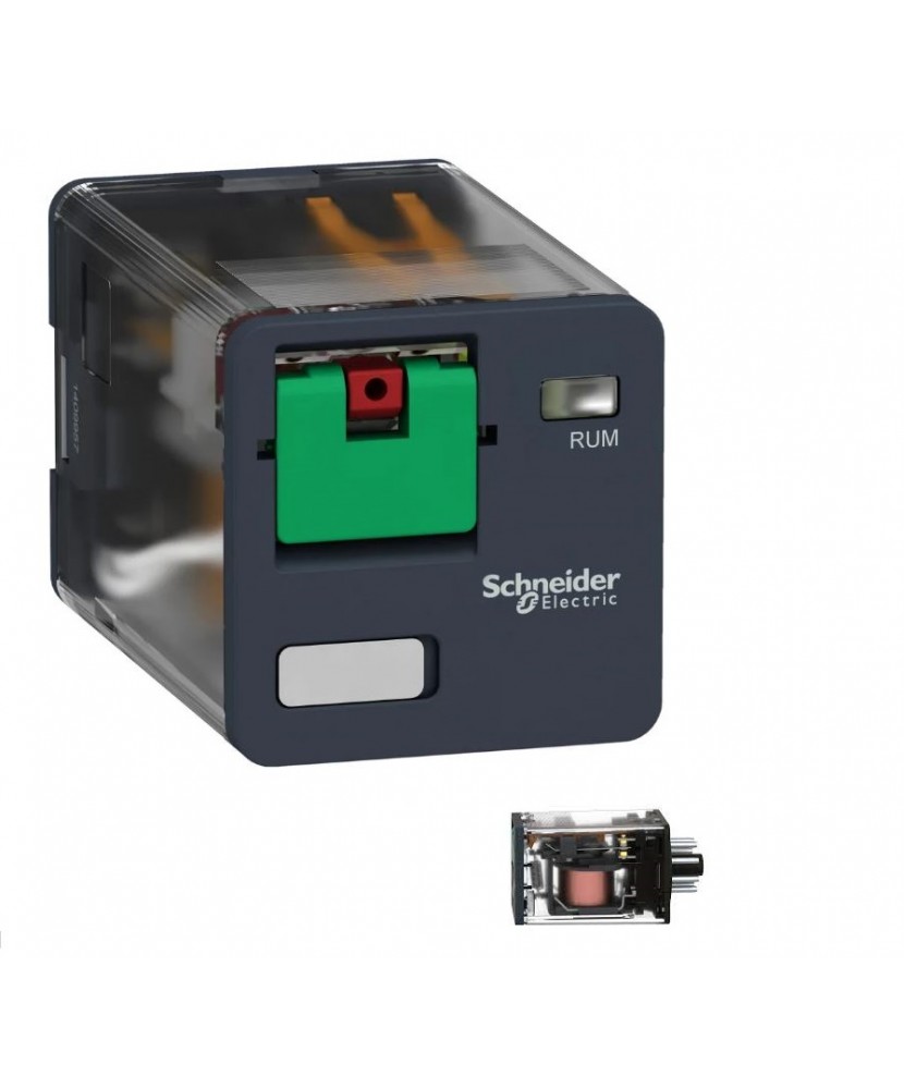 GRUPO DE BIASE - RELE 8 PINES 110 VAC, 2 NA+NC SCHNEIDER RUMC21F7