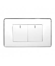 GRUPO DE BIASE - INTERRUPTOR DOBLE LARGO BLANCO A60 IGOTO A6022
