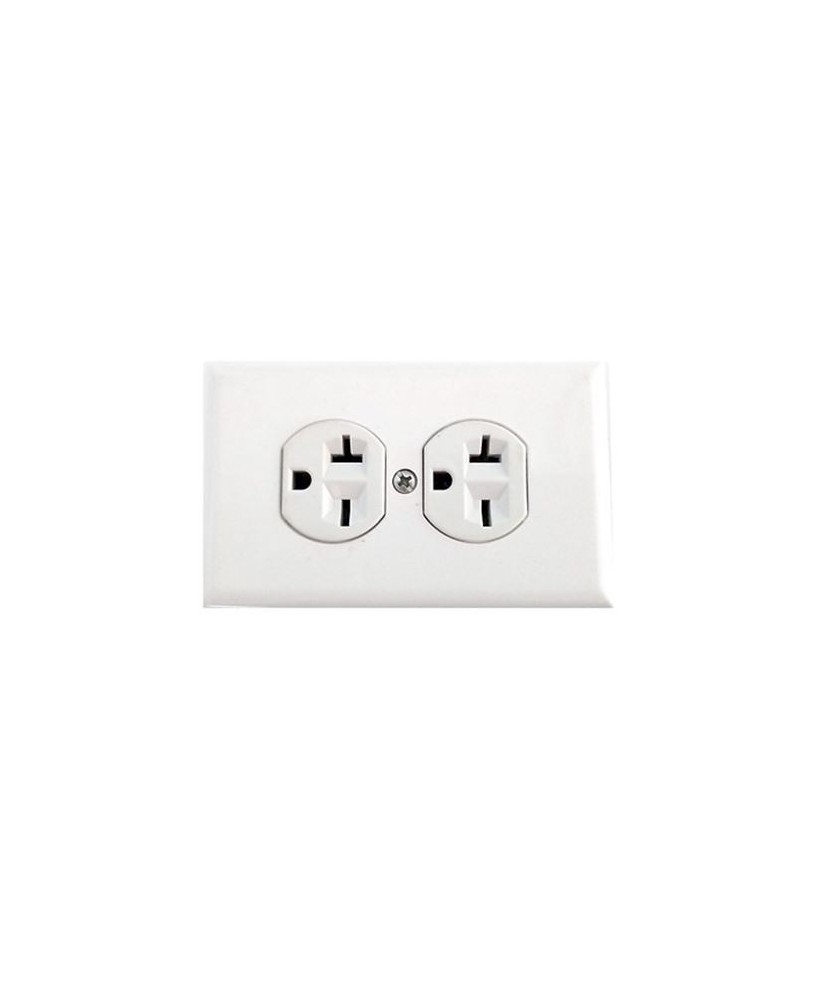 GRUPO DE BIASE - TOMA DOBLE 270 BLANCA 20A 125V C/TAPA EMPOTRAR ETT...