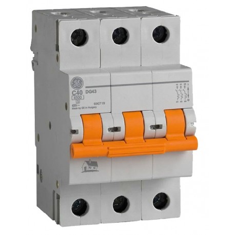 GRUPO DE BIASE - BREAKER DE CONTROL 3P 40A 10KA RIEL DG63 C40 GE 69...